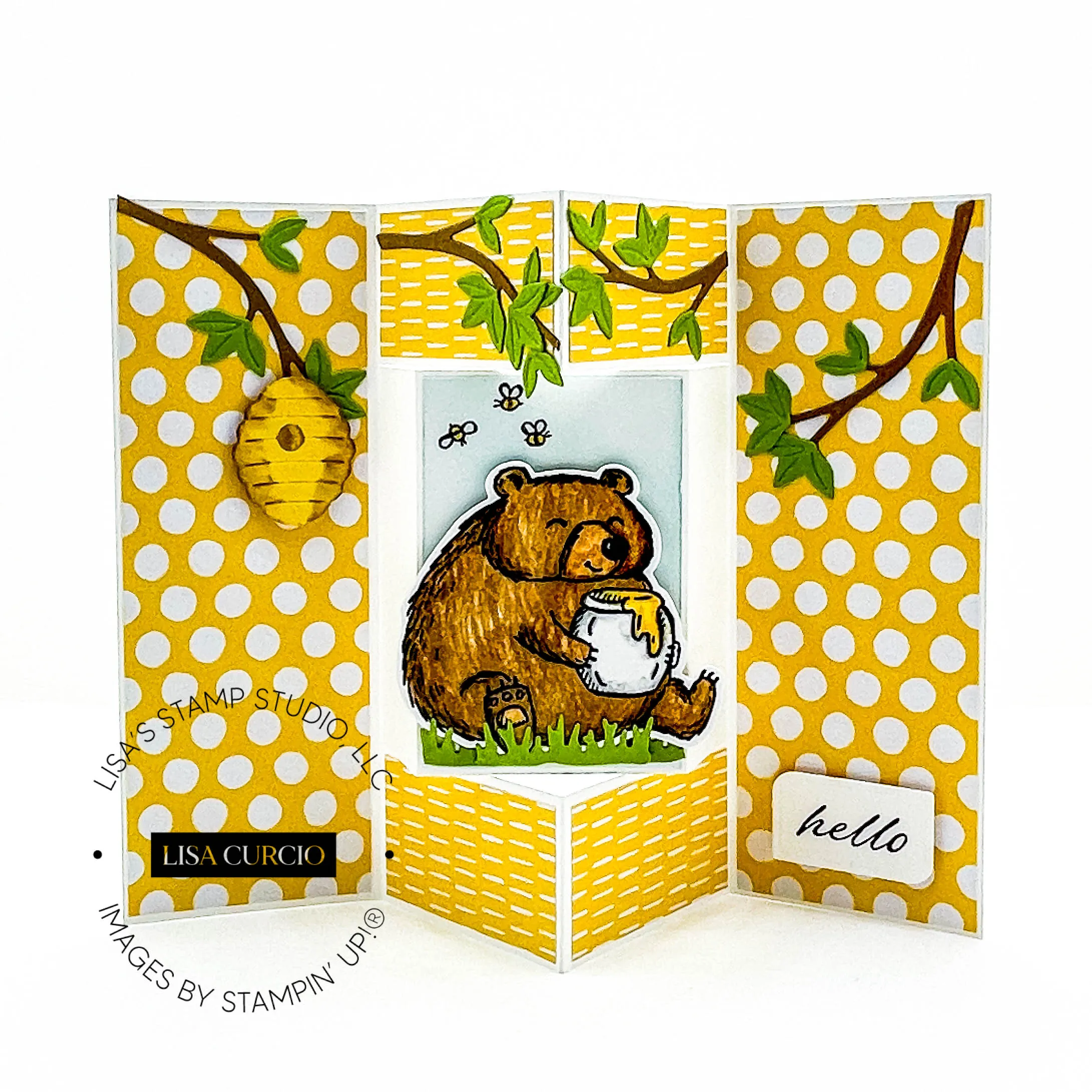 Make a DIY Pop Out Gate Fold Card for the Holidays! - Lisa's Stamp Studio