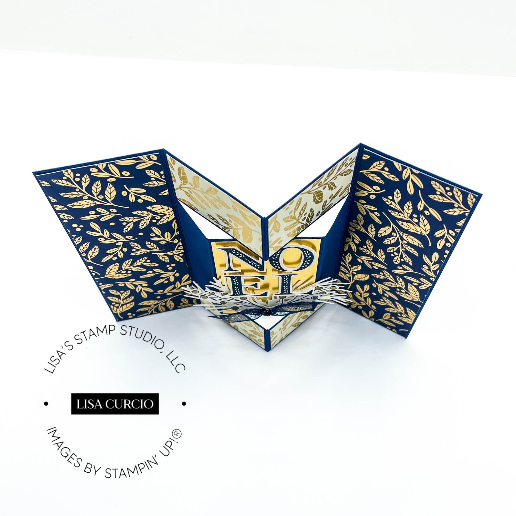 Make a DIY Pop Out Gate Fold Card for the Holidays! - Lisa's Stamp Studio
